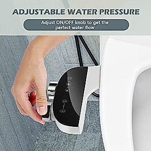 VicnKioH Bidet Attachment for Toilet Self Cleaning, Non-Electric Dual Nozzle Bidet Toilet Attachment with Feminine Wash, Fresh Water Jet Spray for Toilet Seat Attachment, Easy Installation