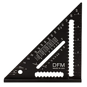 DFM 6 Inch Trade Edition Carpenter Square Made in USA (Black)