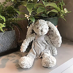 Uvvyui 11.8 Inch Easter Bunny Stuffed Animal, Cute Bunny Rabbit Plush Animal Toy with Long Ears for Kids Toddlers Girls Boys Easter Birthday Gifts (11.8 Inch, Grey)