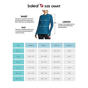BALEAF Women's Quick Dry Shirts Long Sleeve for Running Hiking Workout UPF50+ SPF Lightweight Pullover Blue Size M