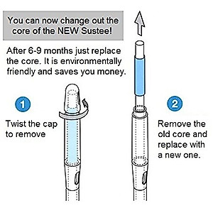 Sustee Aquameter (Small Green Refillable - Bundle of 2) - House Plant Soil Moisture Meter, Humidity Sensor Probe, Water Level Indicator - Best for Indoor Potted Plants
