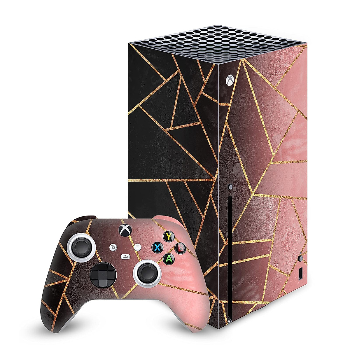 Head Case Designs Officially Licensed Elisabeth Fredriksson Pink And Black Art Mix Vinyl Sticker Gaming Skin Decal Cover Compatible With Xbox Series X Console and Controller Bundle