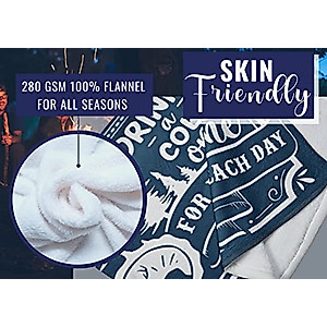 InnoBeta Camping Gifts for Women or Men Lovers Throw, Flannel Blanket, Happy Campers Decor Outdoor, RV Campsite Travel Hiking 50" x 65" - Camping Rules