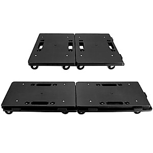 QWORK Furniture Moving Dolly with Wheels, 2 Pack Moving Rollers Leg Dollies, Portable Furniture Movers, 440 Lbs Capacity Small Flat Dolly