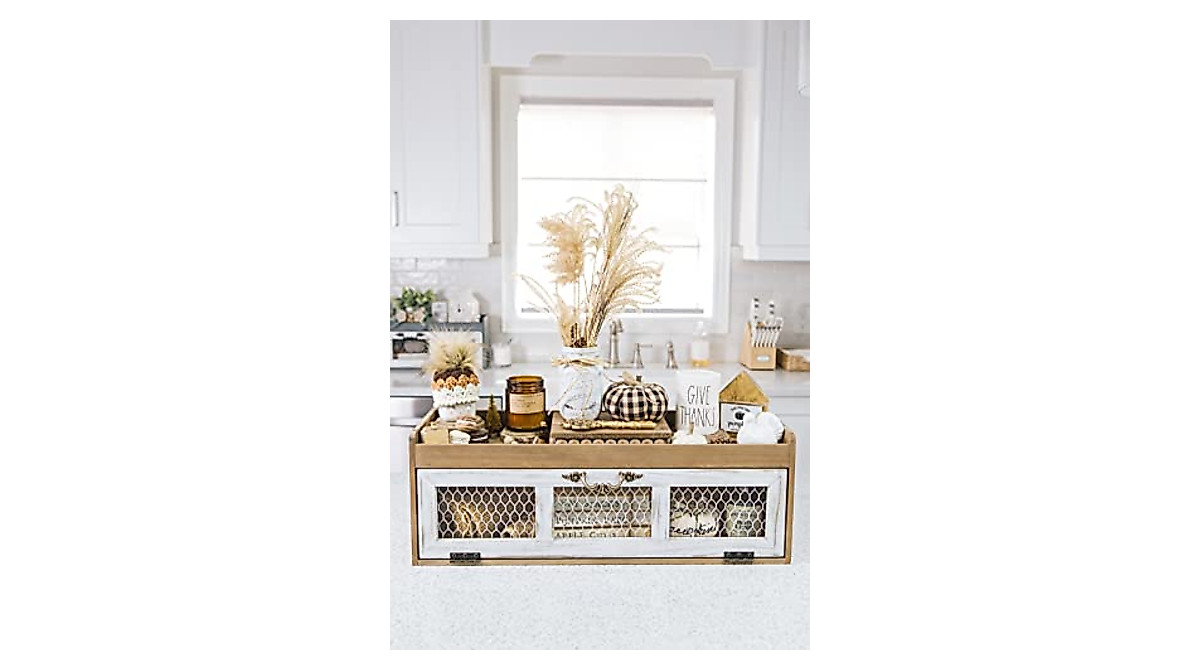 Farmhouse Chicken Wire Shelving — Rustic Kitchen & Bathroom Decor