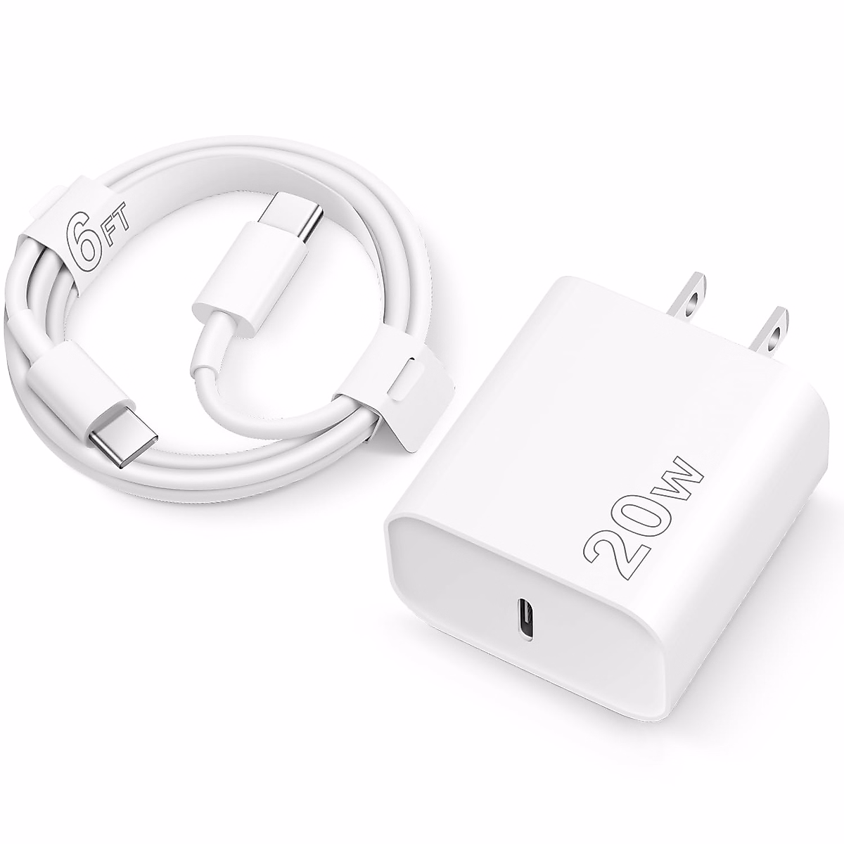 iPhone 15 Charger USB C Fast Charging Type C iPad Pro Charger, 6FT USB C Fast Charger Block Compatible with iPhone 15/ iPhone 15 Pro/iPhone 15 Pro Max,iPad Pro,iPad Mini/Galaxy/AirPods Pro (1-Pack)