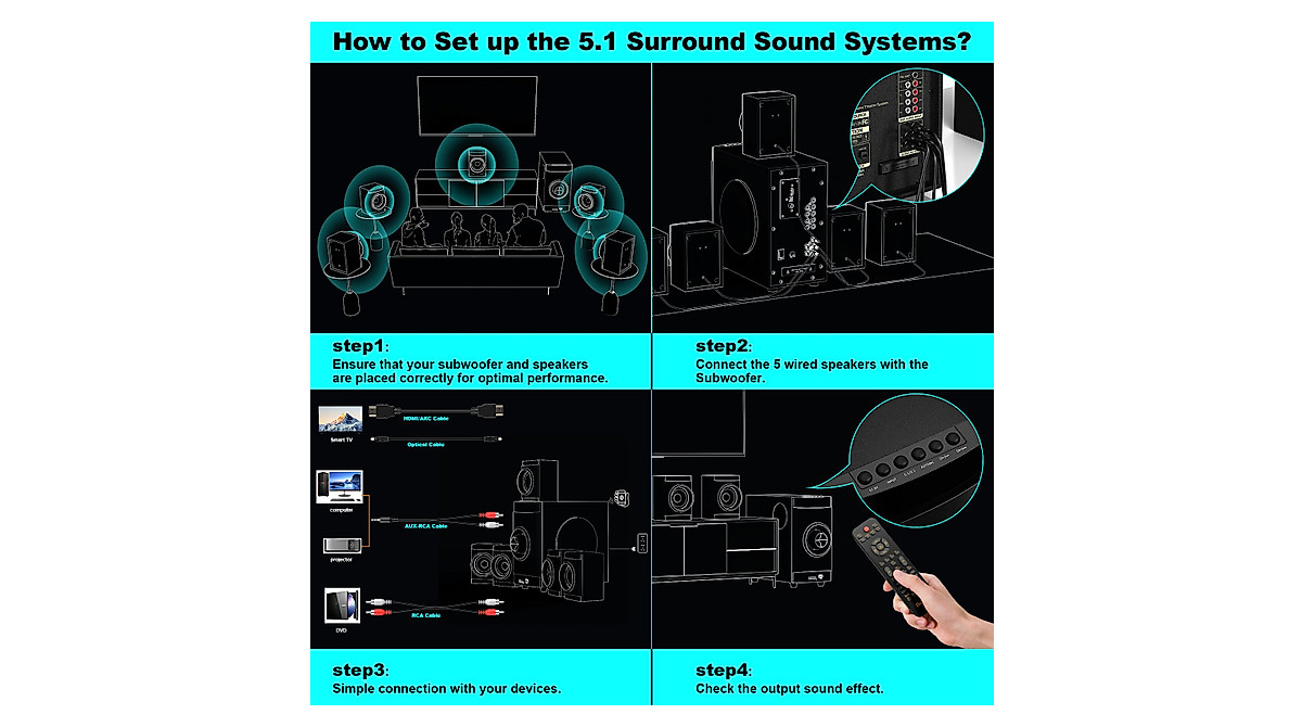 5.1 Surround Sound Home Theater System | Bobtot