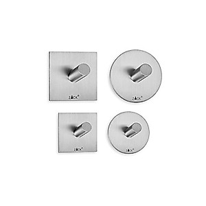 Zack 40306 Duplo Self-Adhesive Round Towel Hook, 1.81-Inch, 2-Piece