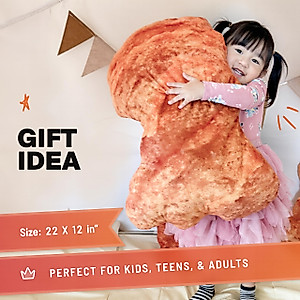 Nuggeez, Original Chicken Nugget Pillow - 22 inch Soft Plushie Aesthetic Room Decor - Funny & Cool Deep Fried Design - Funky Stuffed Food Pillow Cushion to Stay Cozy in Your Fun House