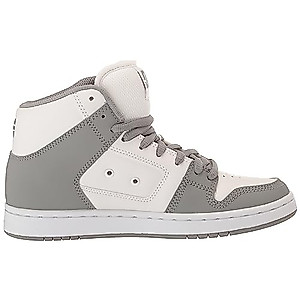 DC Men's Manteca 4 Hi High Top Casual Skate Shoe Sneaker, White/Grey, 9.5