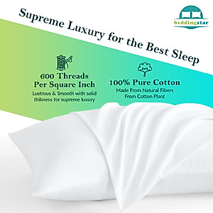 Travel Pillow Case 14x20 Size Egyptian Cotton Set of 2 Zipper Travel Pillowcase 600 Thread Count 100% Soft Egyptian Cotton 2 Pack, Toddler Pillowcase White Solid - Zipper Closer