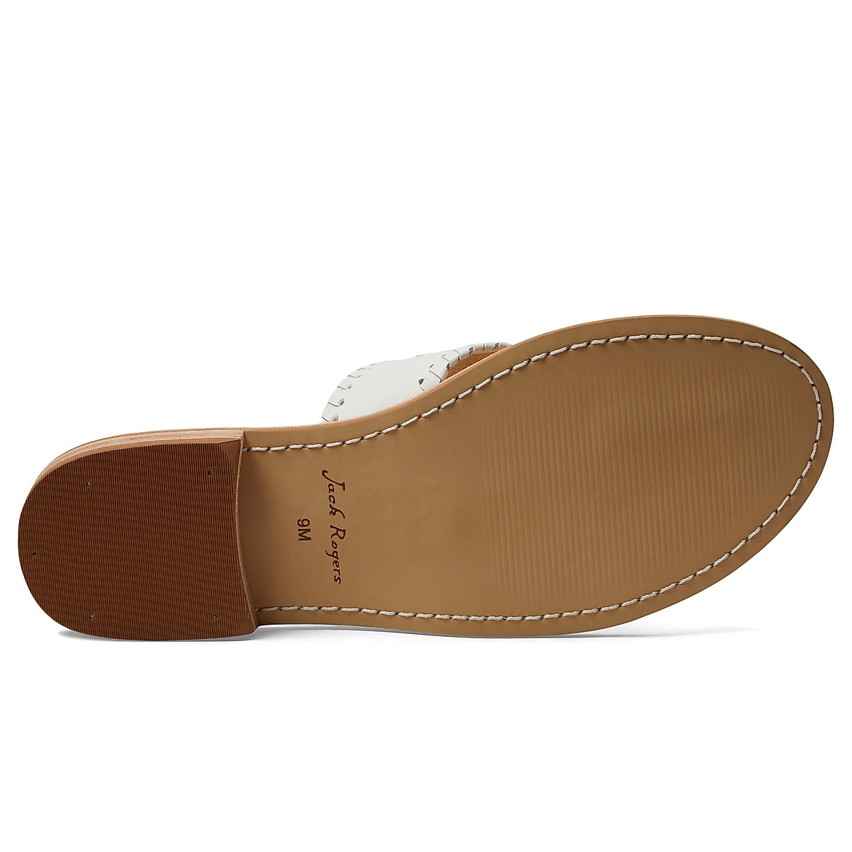 Jack Rogers Women's Jacks Flat Sandal, White/White, 9