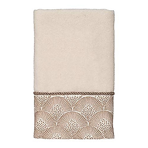 Avanti Linens Deco Shell Hand Towel, One Size, Ivory