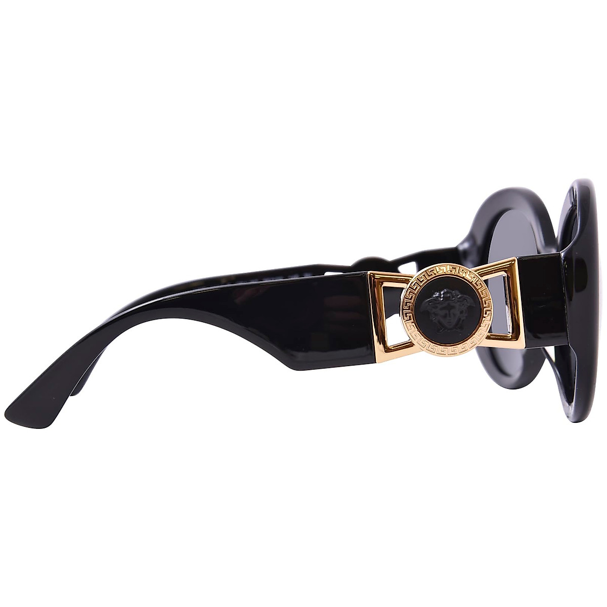 Versace Woman Sunglasses Black Frame, Dark Grey Lenses, 55MM
