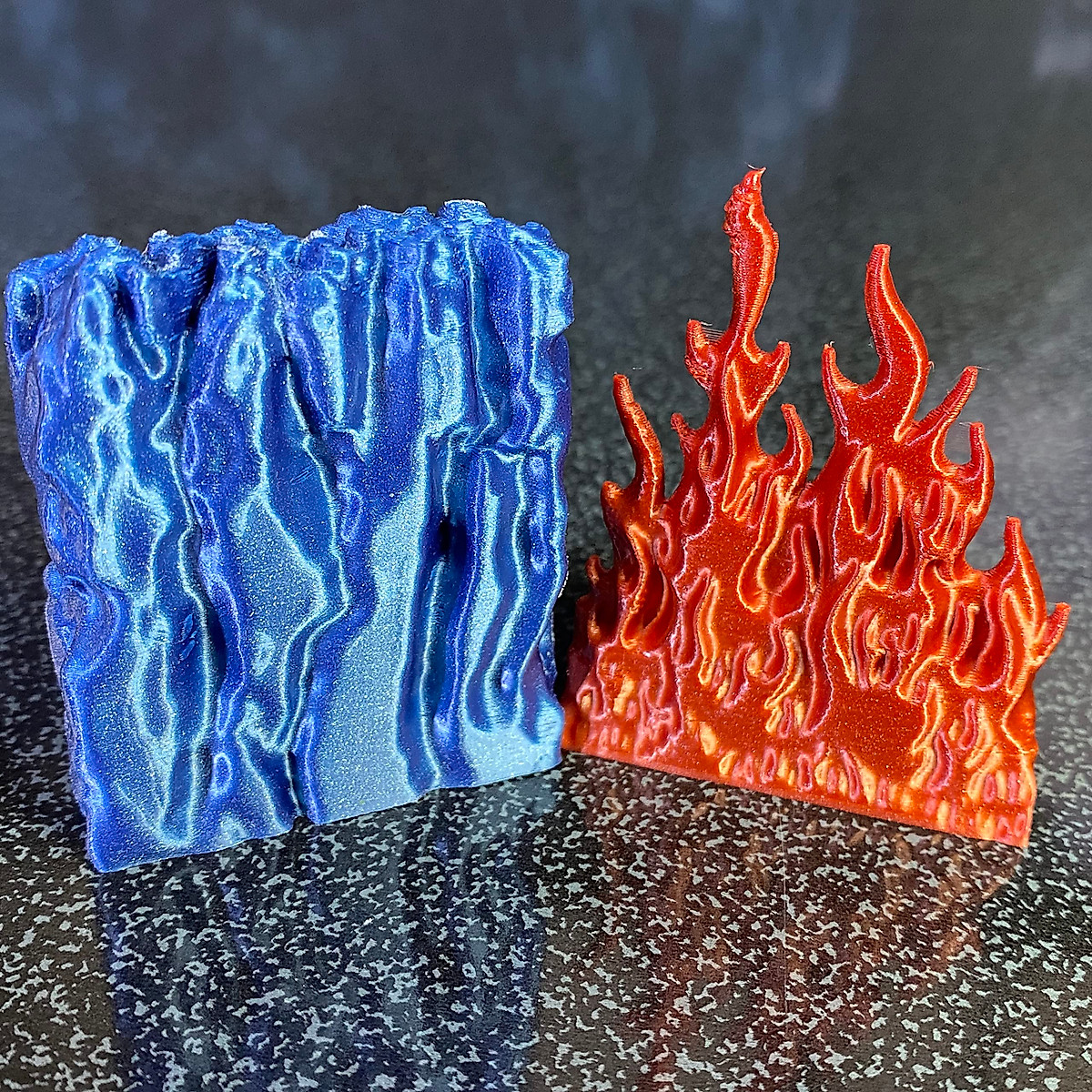 Extruded Gaming Fire and Ice Wall Spells
