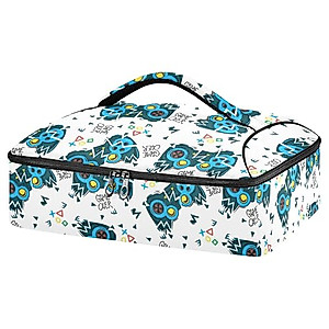 Kcldeci Insulated Thermal Food Carrier Insulated Casserole Carrier for Hot or Cold Food,Joystick Gamer Gamepad Sign Insulated Tote Bag for Potluck Cookouts Parties Picnic,Lasagna Lugger