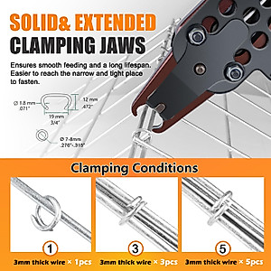 Kamsin K-SC7E 15 Gauge Pneumatic Hog Ring Gun 3/4-Inch Crown Long Nose Air Power C Ring Gun, 7-8mm Closure Diameter Hog Ring Stapler, C Ring Stapler Fencing Tool for Spring Mattress, Cages, Car Seat