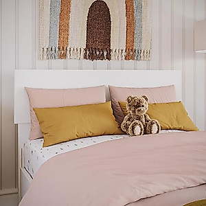 AFI Orlando Twin Size Headboard with Attachable Charger in White