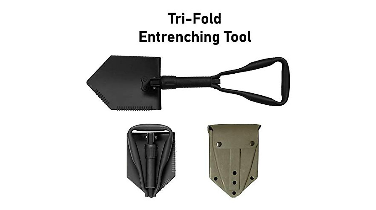 Genuine Military Tri-Fold Shovel - Strong & Compact