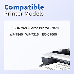 812XL Ink Cartridge myCartridge SUPRINT Remanufactured Ink Cartridge Replacement for Epson 812XL 812 XL T812XL T812 to use Workforce Pro WF-7820 WF-7840 WF-7310 EC-C7000 Printer (2 Black) 812 Ink