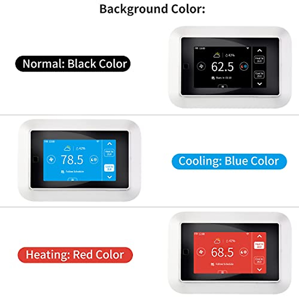 Ubipol Smart WiFi 7 Day/4 Periods Programmable Touchscreen Home Thermostat with Zone Remote Sensor, Compatible with Alexa and Google Assistant