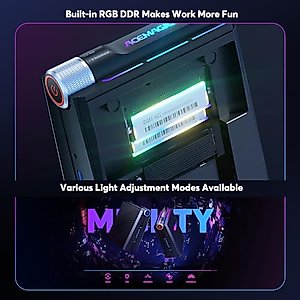[Mini Gaming PC] Intel Core i9-11900H, up to 4.9GHz, 16GB DDR4 Dual Channel 512GB M.2 NVMe SSD, Mini PC [3 Adjustable Mode/RGB Lights] Mini Computers 4K Triple Display, Desktop Computer WiFi6, BT5.2