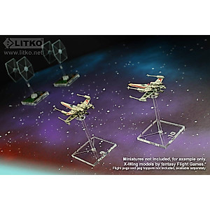 LITKO Space Fighter Flight Bases #1-10 Compatible with Star Wars: X-Wing (10)