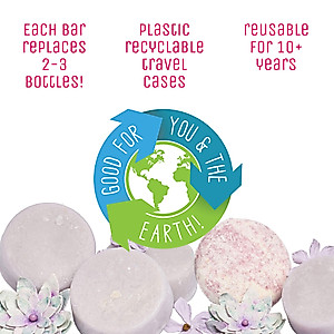 Sweet & Sassy Shampoo + Conditioner Bars: Includes 1 Shampoo, 1 Conditioner. Made in the USA, Natural, Organic, SLS Free, Safe for Color Treated Hair. So Sumptuous