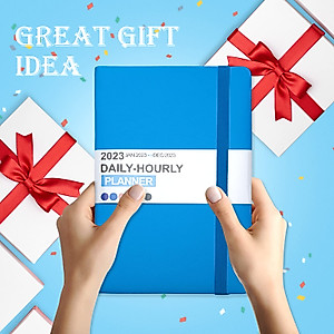 Yitote Appointment Book 2023,Daily Planner 2023，Hourly Planner with Time Slots,Appointment Book Journal for Personal Life,A5 Size Hardcover + Keepsake Box,Bonus Colorful Stickers and Pens (Pink)