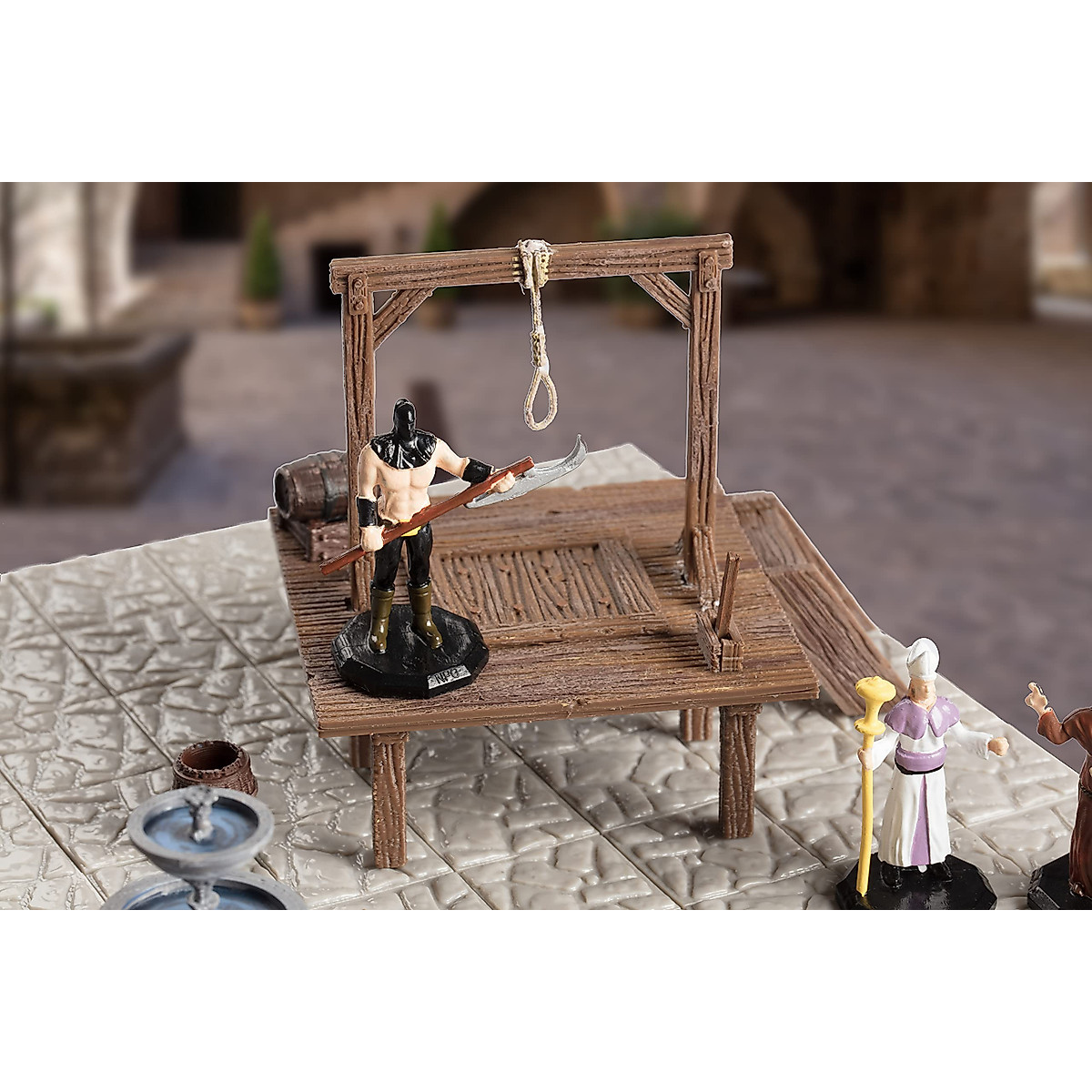 Monster Townsfolk Mini Fantasy Figures - 8pc Authority Figures Non Player Character NPC Miniatures - 1" Hex-Sized Compatible w/DND Dungeons Dragons Pathfinder All Tabletop Games