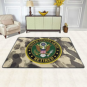 Army Retired Area Rug Living Room Bedroom Kitchen Sofa Bedside Carpet Floor Mats 72"X48"