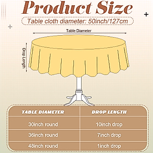 Moukeren 6 Pcs Round Sequin Tablecloth Glitter Round Tablecloth Round Table Cloth Table Covers Decorations for Wedding, Birthday Party, Christmas and Halloween Decor (Gold, 50 Inch)