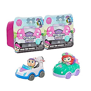 Disney Doorables Let’s Go Vehicles 2-Pack Series 1, Toy Figures, Officially Licensed Kids Toys for Ages 5 Up, Amazon Exclusive