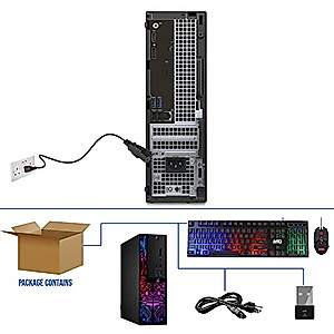 TechMagnet Computer Desktop PC, Intel Core i3-6100, Siwa 6, 16GB RAM, 120GB SSD (Fast Boot), 2TB HDD, RGB Keyboard Mouse, WiFi, Windows 10 Professional (Renewed)