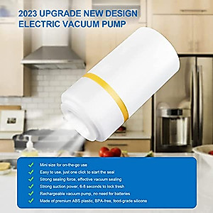 COOKEY Electric Mason Jar Vacuum Sealer, Food Vacuum Saver Can Sealer Pump Kit Compatible with FoodSaver Vacuum Sealer, Attachment Kit for Wide & Regular Mouth Mason Jars, with Electric Vacuum Pump and Lid Opener