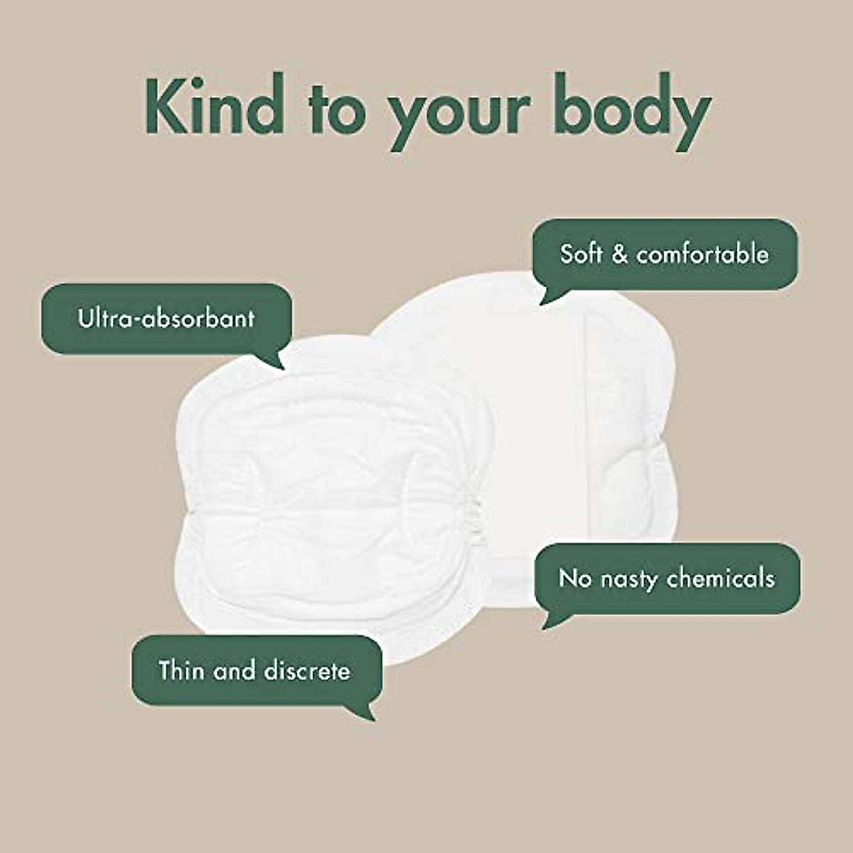 Eco by Naty Nursing Pads – Nipple Pads for Breastfeeding Mothers, Pregnancy and Postpartum, Made from Plant-Based Materials (30 Pads)