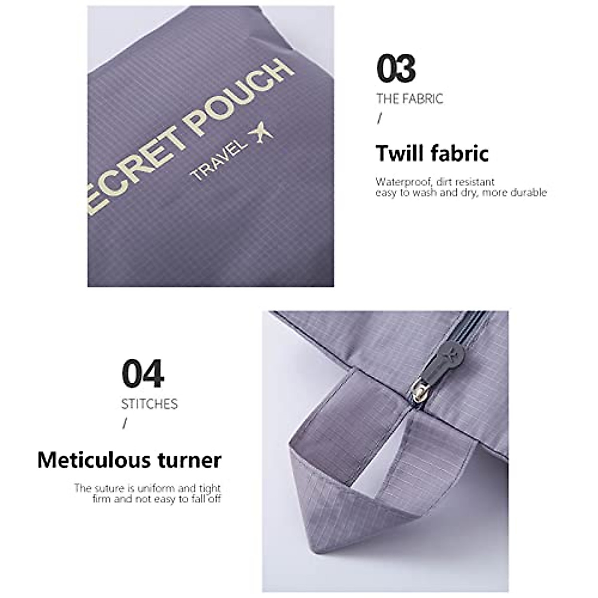 7-Piece Storage Bag for Moving, Dormitory, Travel, Camping, Christmas Decoration, Packaging Supplies, Organizer's Handbag, Reusable and Sustainable Use (Gray)