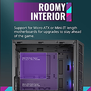 Cooler Master MasterBox MB311L ARGB Airflow Micro-ATX Tower with Dual ARGB Fans, Fine Mesh Front Panel, Mesh Intake Vents, Tempered Glass Side Panel & ARGB Lighting System