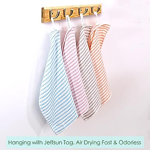 Kitchen Washcloths 8 Pack, 10x14 inch Small Dish Cloth for Washing Dishes, Lint Free Fast Dry Reusable Cleaning Cloth, Ultra Soft & Scratch Free Waffle Dish Rag, Easy to Rinse Multicolor Dishcloths