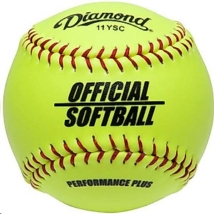 Diamond Official Fastpitch 11Ysc Softballs with Bucket 18 Ball Pack W/Bucket