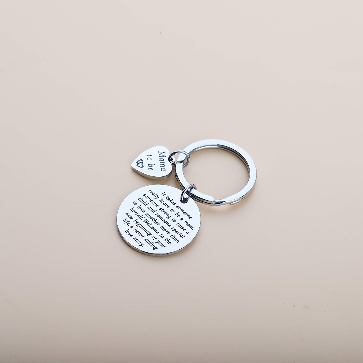 AKTAP Mama To Be Gift New Mom Keychain Pregnancy Announcement Gift It Takes Someone Really Brave To Be A Mom