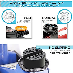 PLANGER® - Power PAD Flat - Premium Rubber Jack Pad for Trolley Jack, Vehicle Lift and Axle Stand - Universal Usage - Protects Your Car, SUV and Vehicles with Pinch Weld Sill - Perfect for car Tuning