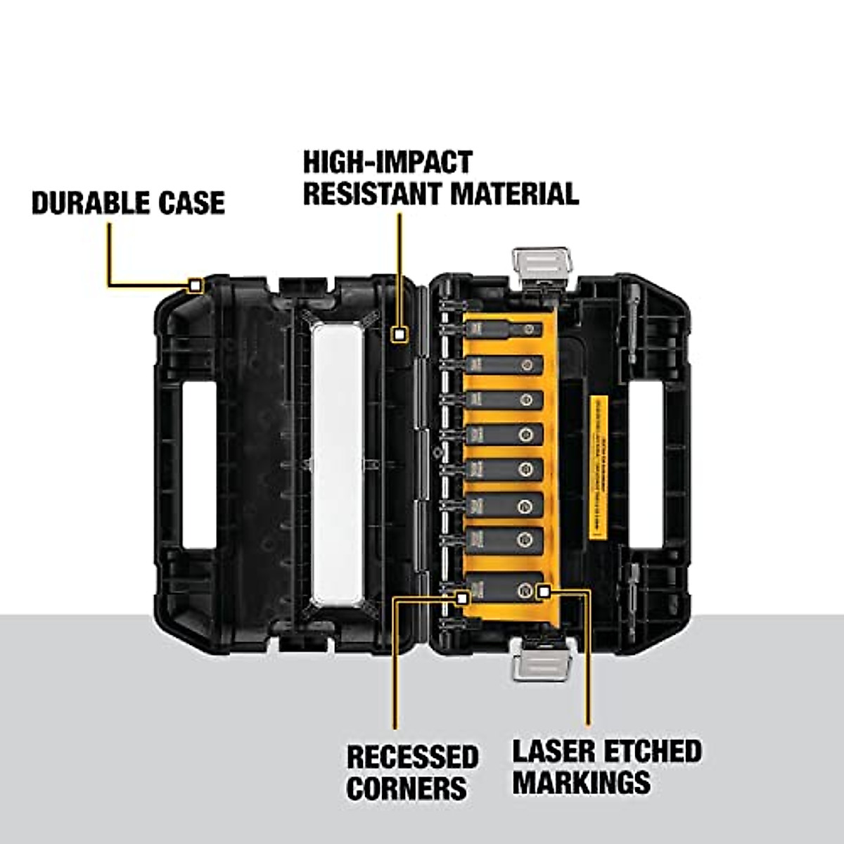 DEWALT Impact Socket Set, 10-piece Mechanic Tool Set, SAE, 3/8-Inch Drive (DW22838)