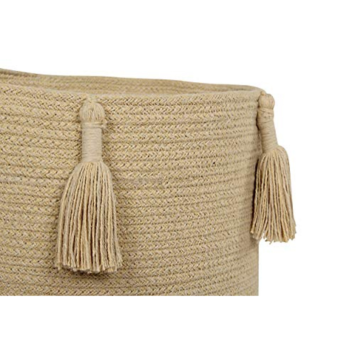 Lorena Canals Basket Woody Honey - Dk Honey, Lt Honey - Baskets - 9" x Ø 9" - 97% Cotton, 3% Other Fibres