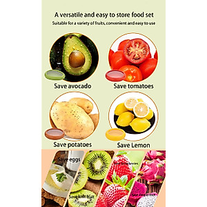 4Pack Silicone Fruit Storage Box, Refrigerator Onion Storage, Avocado Saver Holder, Fruit Storage Containers for Fridge Vegetables Lemons Anti-Oxidation Fruit Containers for Fridge to Keep Fresh