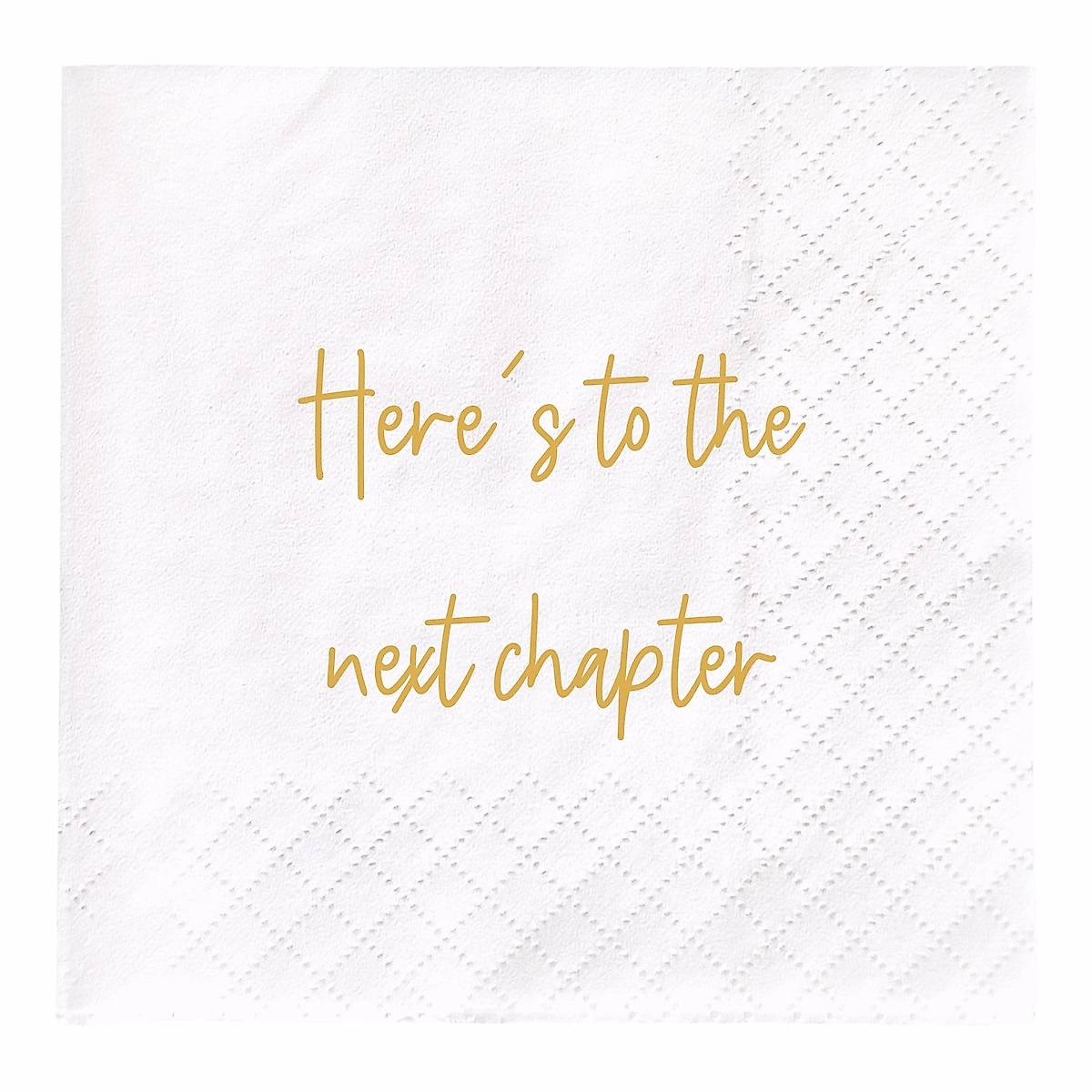 Here's to the Next Chapter Napkins, Good Luck Napkins, Graduation Coworker Leaving Party Decorations Supplies Favor, New Job Congratulation Napkins, Retirement Napkins, 50Pack 2-Ply, 4.5 x 4.5 in