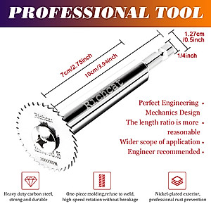 Richcat PVC Pipe Inside Cutter,Inside Pipe Cutter,Internal Plastic Pipe Cutter,Plumbing Internal Plastic ABS Pipe Cutter Set,1/4" Hex Shank,High Speed Steel, for Plastic/PVC/Wood/Soft Metal