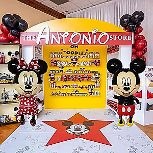 2Pcs Giant Mickey Jumbo Minnie Size 45"Inch Character Foil Balloon Decoration Balloons for Kids Birthday Party Supplies