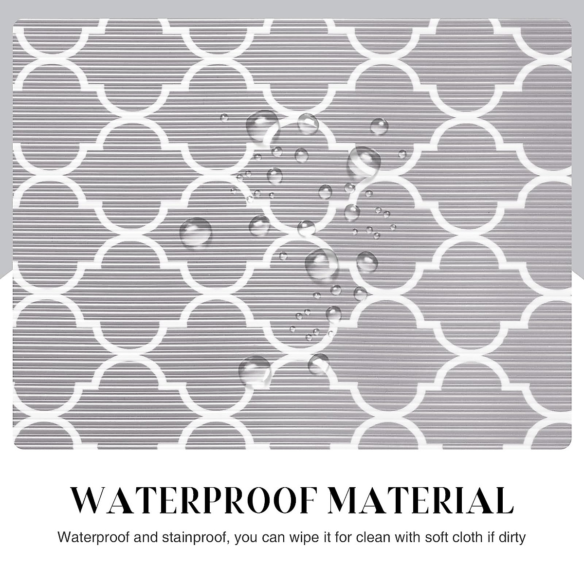 Glotoch Non Adhesive Shelf Liners for Kitchen Cabinets, 17.5" x 30 FT Drawer Liners for Kitchen, Non Slip Cabinet Liners for Shelves, Waterproof Shelf Liner for Dresser/Refrigerator/Bathroom, Gray