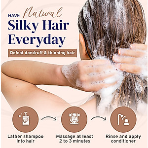 Nora Ross Classic Garlic Shampoo - Hair Loss, Growth & Thickening Formula for Normal to Dry Scalp, Cleansing & Anti-Dandruff with Rosemary 32 Oz